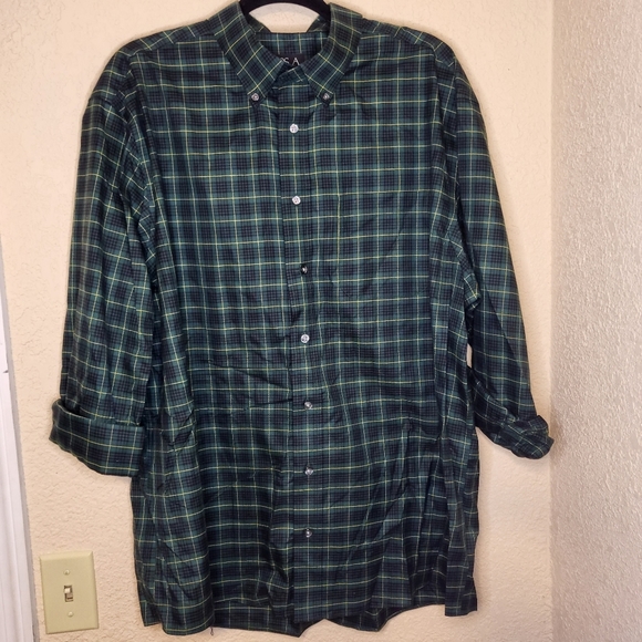 Jos. A. Bank | Shirts | Joseph A Banks Plaid Button Down Shirt Green ...